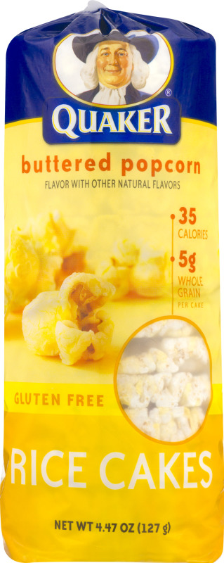 Quaker Buttered Popcorn Gluten Free Rice Cakes Quaker(30000169186 ...