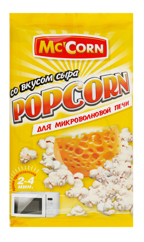Попкорн зі смаком сиру для НВЧ Mc'Corn 90г Mc'Corn(4260232679931 ...