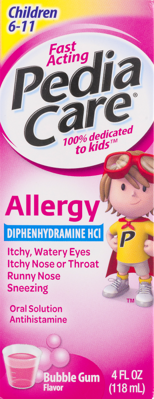 PediaCare Allergy Oral Solution Antihistamine Bubble Gum Flavor ...