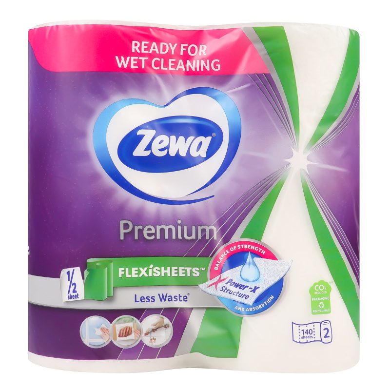 Полотенца кухонные 2-х слойные Extra Long Premium Zewa 2шт Zewa ...