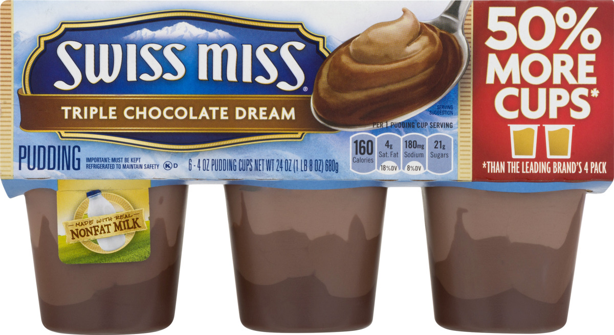 Swiss Miss Pudding Triple Chocolate Dream - 6 CT Swiss Miss(15700057841 ...