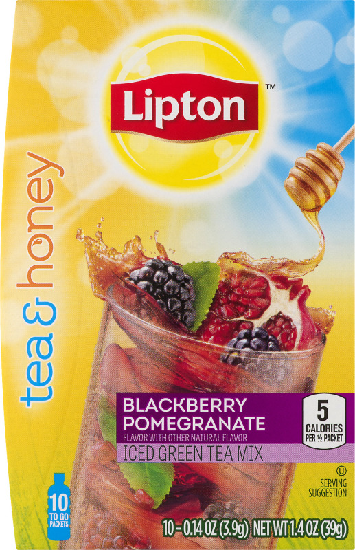 Lipton Iced Green Tea Mix Blackberry Pomegranate - 10 CT Lipton ...