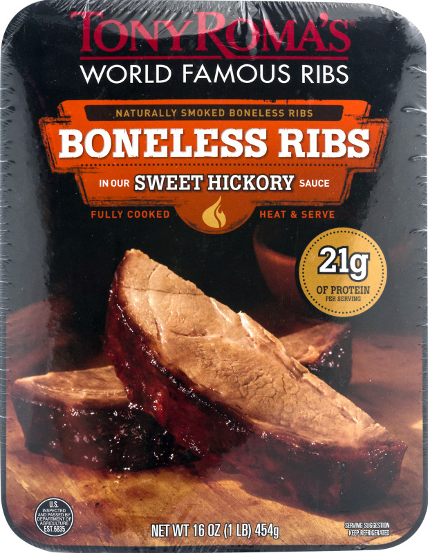 Tony Roma's Fully Cooked Boneless Ribs in Sweet Hickory Sauce Tony Roma ...