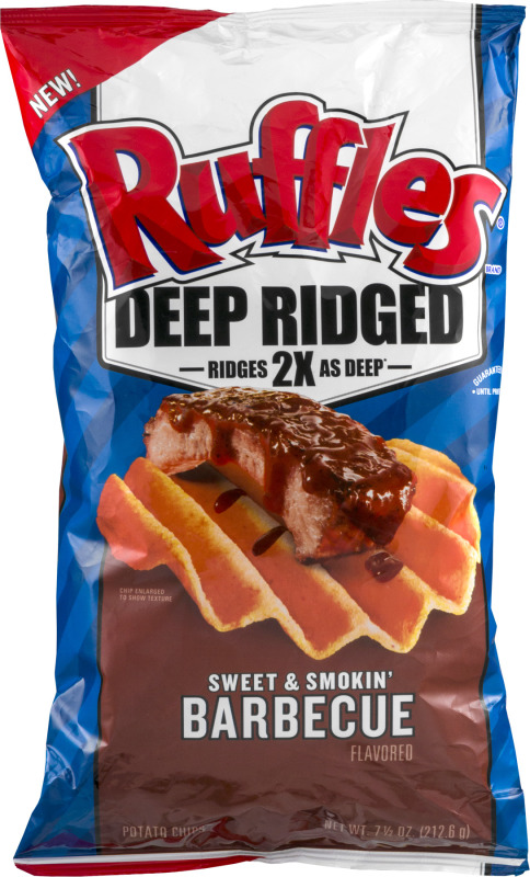 Ruffles Deep Ridged Potato Chips Sweet & Smokin' Barbecue Ruffles ...