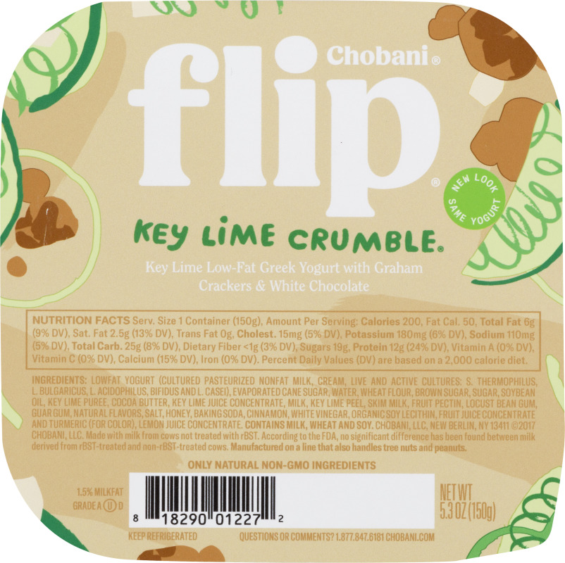 Chobani Greek Yogurt Flip Key Lime Crumble Chobani(818290012272 ...