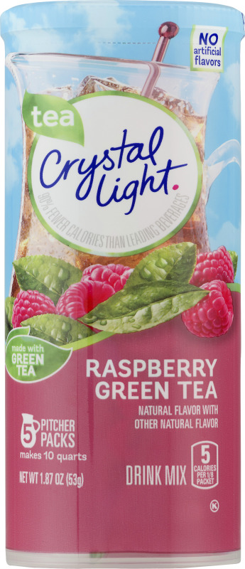 Crystal Light Tea Drink Mix Raspberry Green Tea - 5 CT Crystal Light ...