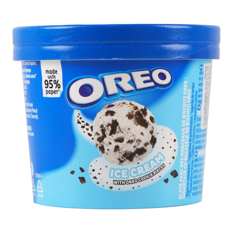 Мороженое с ароматом ванили с кусочками печенья с какао Oreo ст 92.5г ...