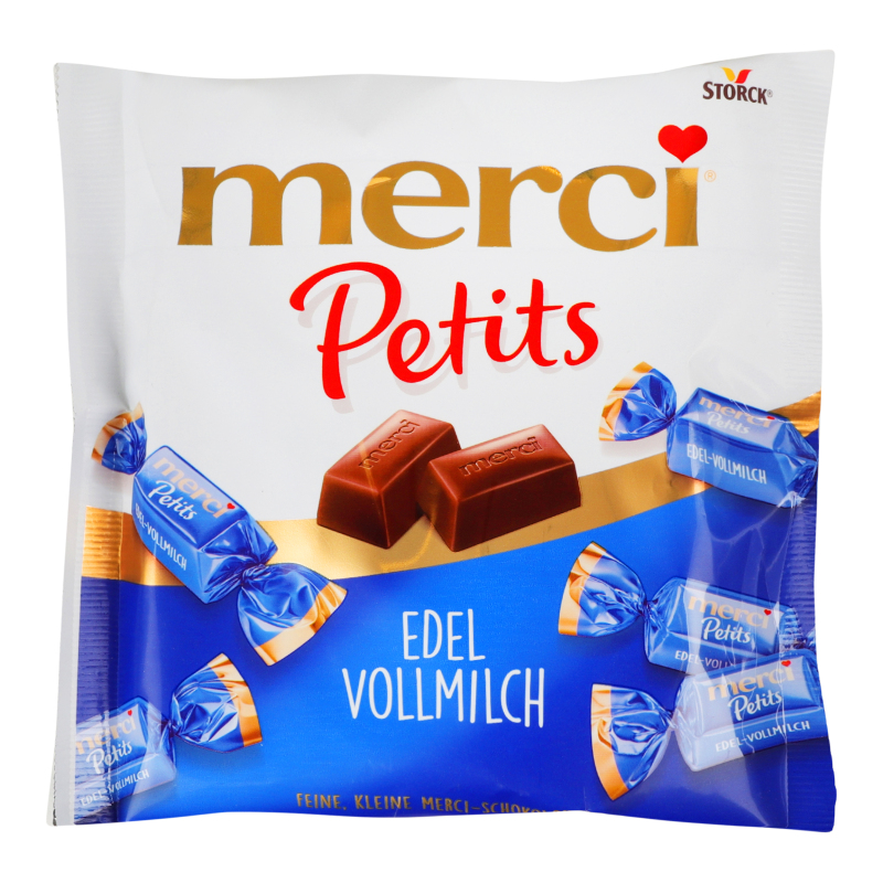 Конфеты Fine milk chocolate Petits Merci м/у 125г Merci(4014400640571 ...