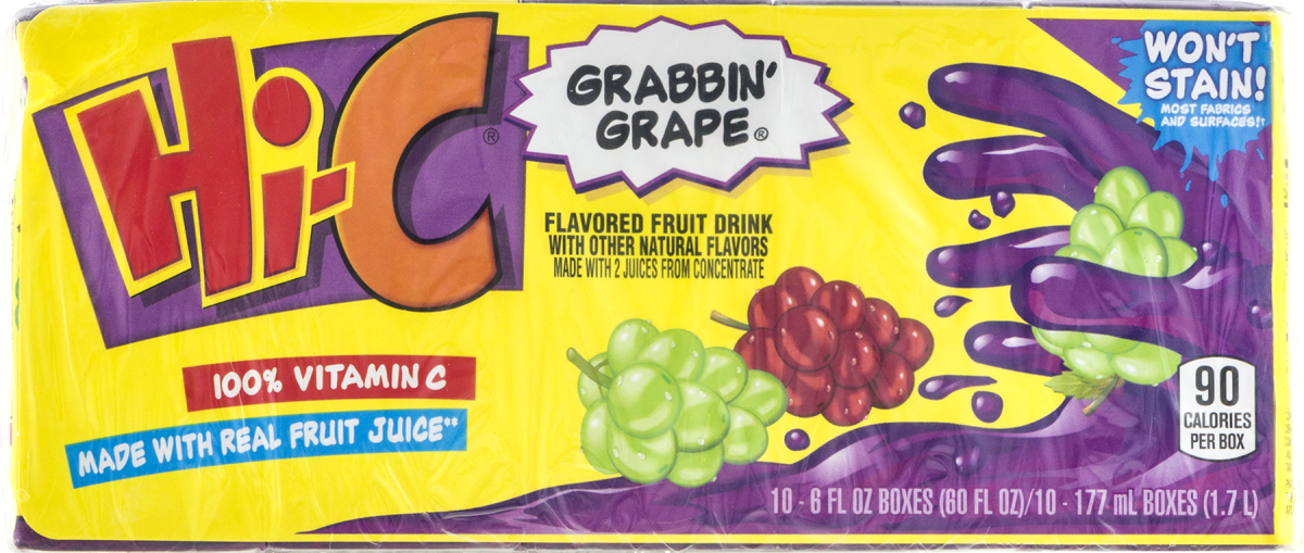 Hi-C Grabbin' Grape Flavored Fruit Drink - 10 CT Hi-C(25000013133 ...