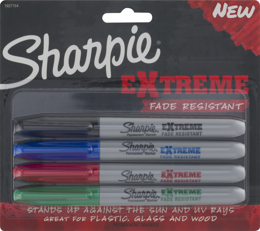 Sharpie Extreme Permanent Markers - 4 CT Sharpie(71641086487 ...
