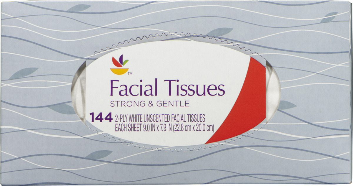Ahold Facial Tissues Strong & Gentle Unscented - 144 CT Ahold ...