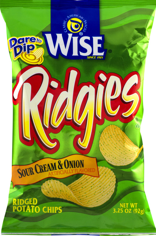 Wise Ridgies Potato Chips Sour Cream & Onion Wise(41262286306 ...