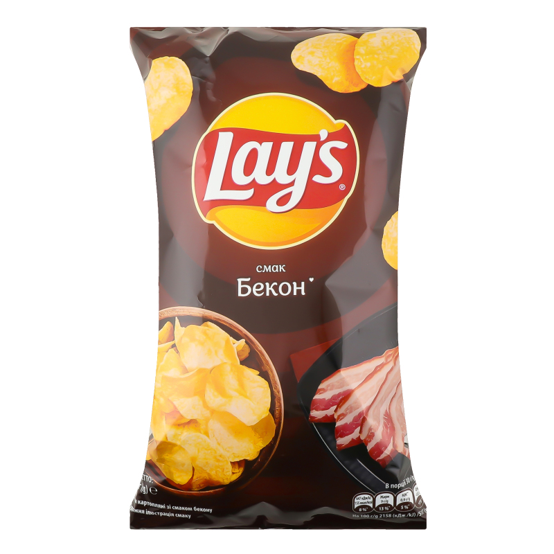 Чипсы картофельные Бекон Lay's м/у 120г Lays(4823063125413): купить в ...