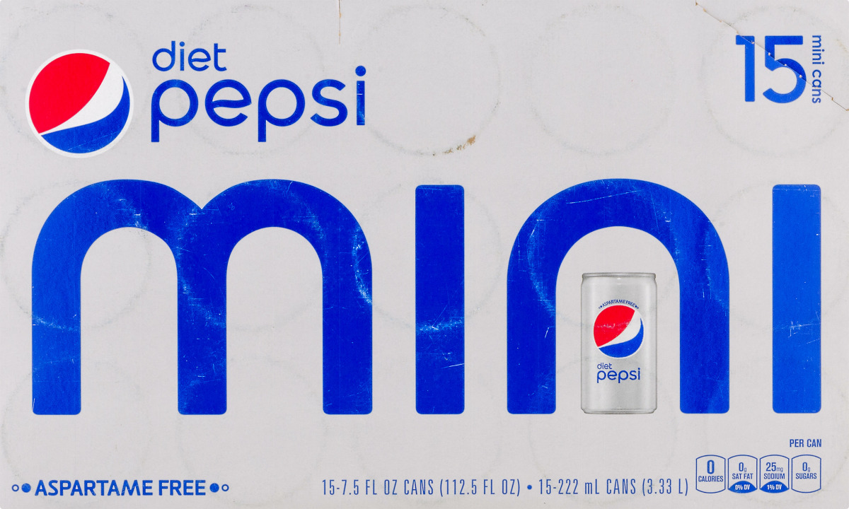 Diet Pepsi Mini Cans - 15 CT Diet Pepsi(12000162015): customers reviews ...