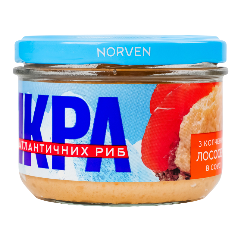 Ікра атлантичних риб з копченим лососем в соусі пастеризована Norven с/б 160г Norven ...