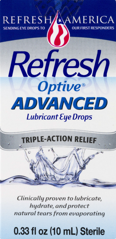 Refresh Optive Advanced Lubricant Eye Drops Triple-Action Relief ...