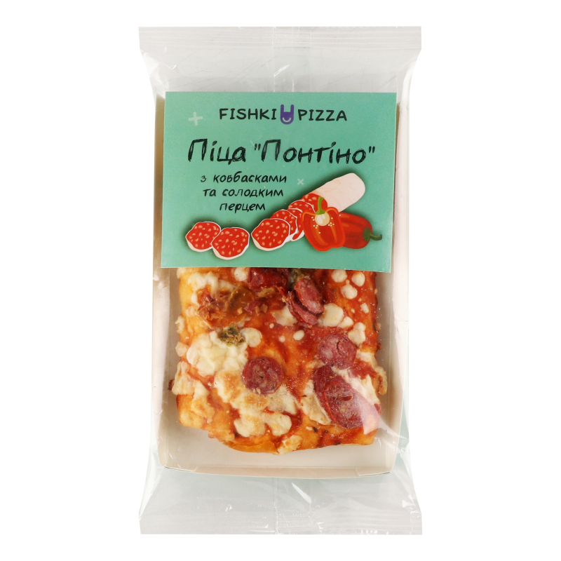 Піца заморожена з ковбасками та солодким перцем Понтіно Fishki Pizza м/у 120г Fishki Pizza ...
