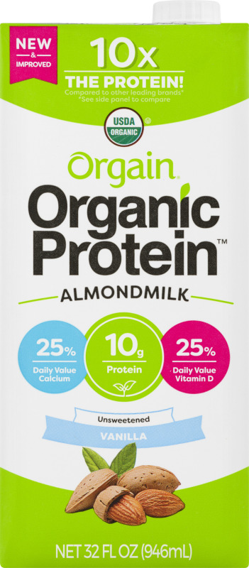 Orgain Organic Protein Almondmilk Unsweetened Vanilla Orgain ...