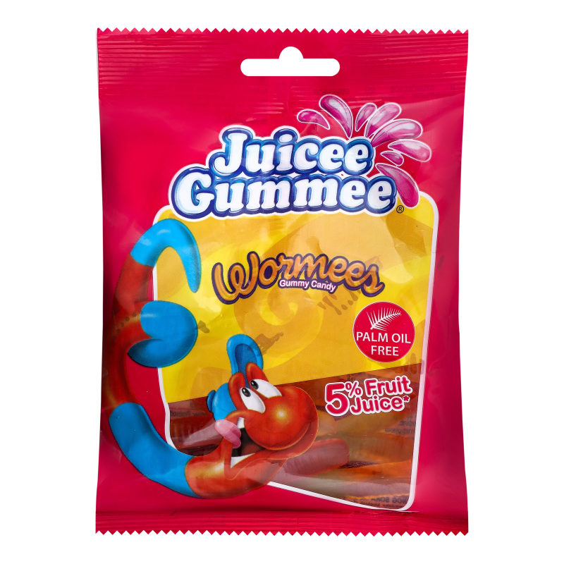 Конфеты желейные с фруктовым соком Wormees Juicee Gummee м/у 80г ...