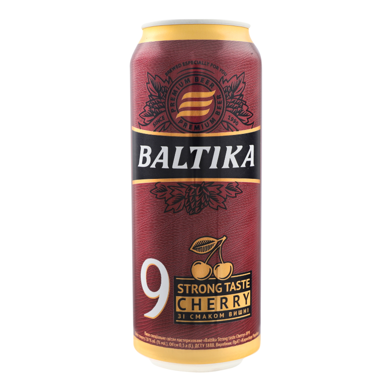 Пиво специальное 0.5л 7% светлое пастеризованное Strong taste Cherry №9 ...