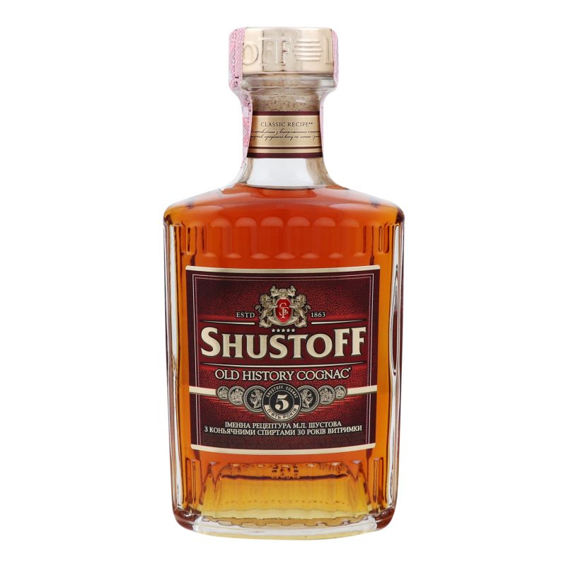 Коньяк 0.25л 40% 5 звезд Old History Shustoff бут(4820000942614 ...