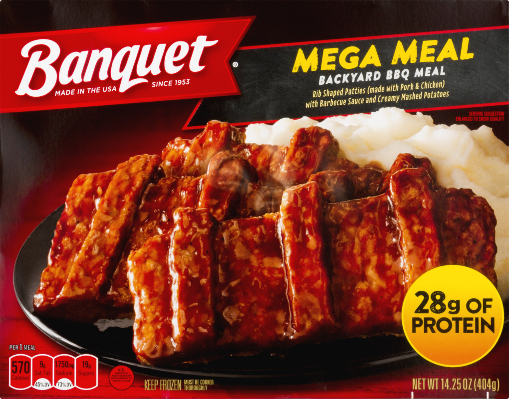 Banquet Mega Meal Boneless Rib Shaped Patties Banquet(31000007218 ...