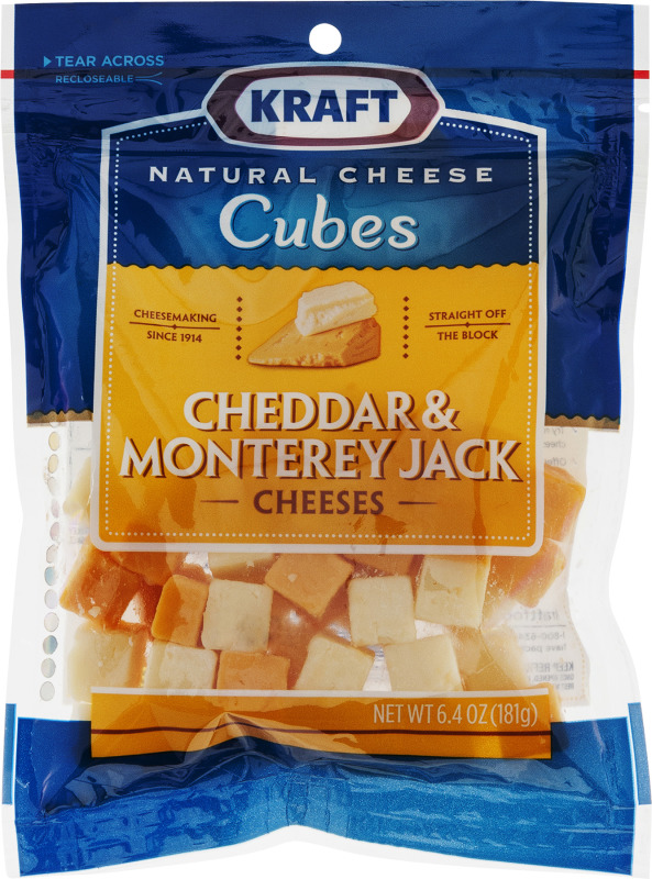 Kraft Cubes Cheddar & Monterey Jack Cheese Kraft(21000025237 ...