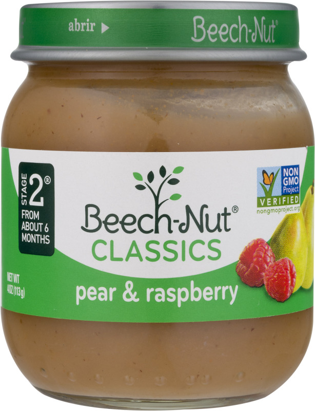 Beech-Nut Classics Stage 2 Pear & Raspberry Beech-Nut(52200005118 ...