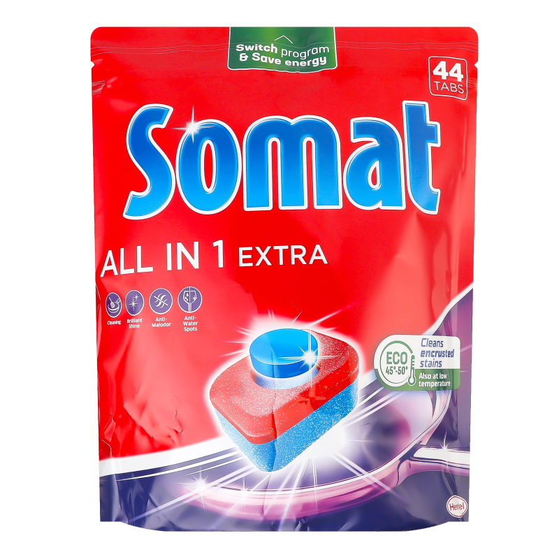 Средство для мытья посуды в посудомоечных машинах в таблетках All in 1 ...