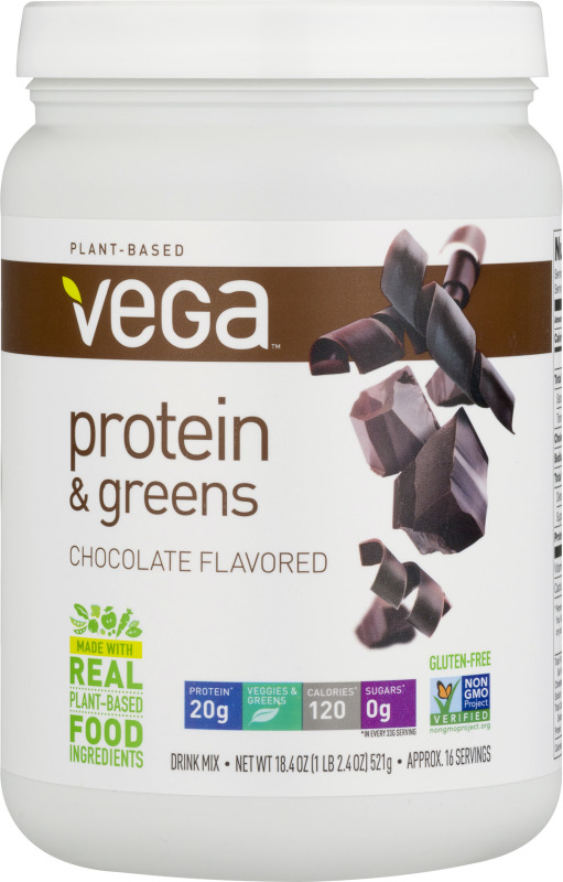 Vega Plant-Based Protein & Greens Chocolate Vega(838766006703 ...