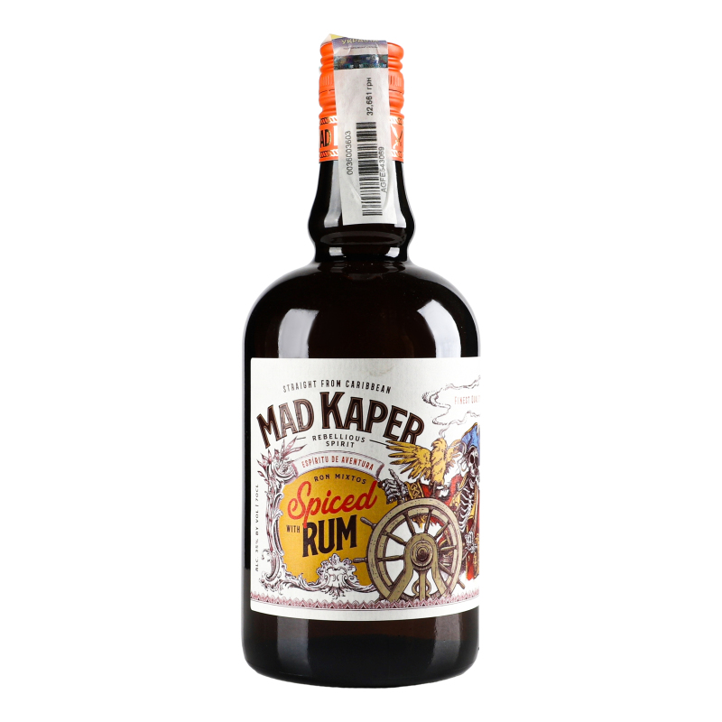 Напиток алкогольный 700мл 35% на основе темного рома Spiced Mad Kaper бут Mad Kaper ...