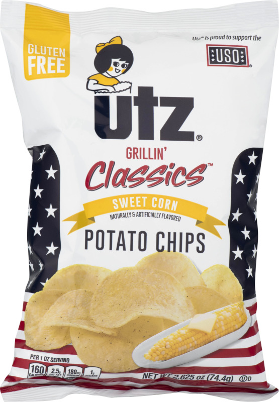 Utz Grillin' Classics Potato Chips Sweet Corn Utz(41780011817 ...