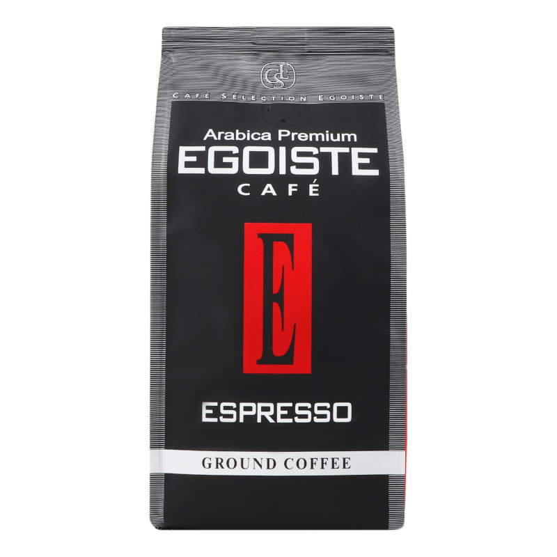 Кофе натуральный темнообжаренный молотый Espresso Egoiste cafe м/у 250г ...