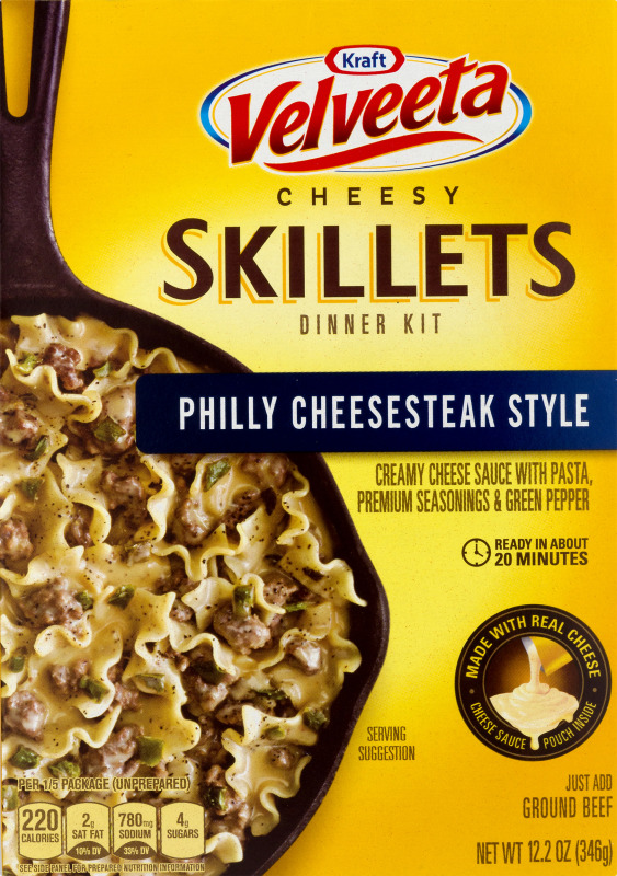 Velveeta Cheesy Skillets Dinner Kit Philly Cheesesteak Style Velveeta ...