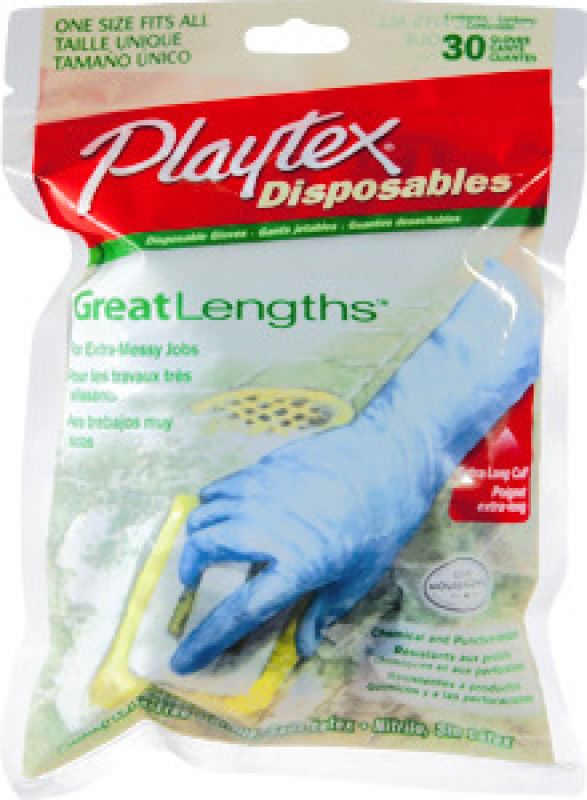 Playtex Disposables GreatLengths One Size Fits All Gloves Playtex ...