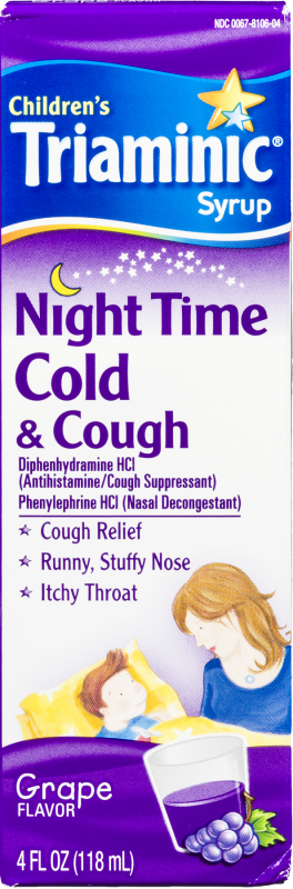 Triaminic Syrup Night Time Cold & Cough Grape 4oz Triaminic ...