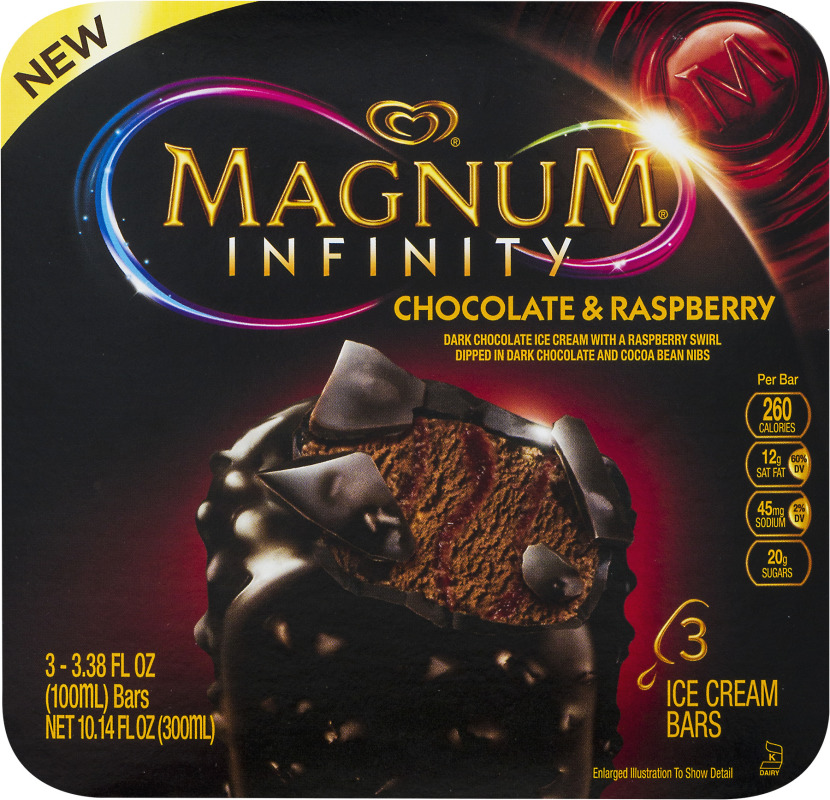 Magnum Infinity Ice Cream Bars Chocolate & Raspberry - 3 CT Magnum ...