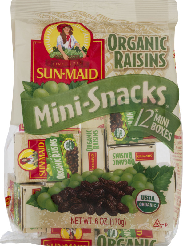 Sun-Maid Organic Raisins Mini-Snacks Boxes - 12 CT Sun-Maid(41143125861 ...