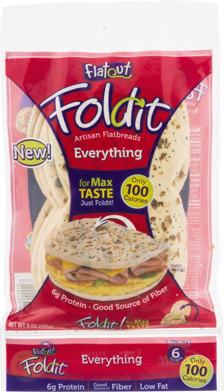 Flatout Foldit Artisan Flatbreads Everything - 6 CT Flatout(688339924497): customers reviews ...