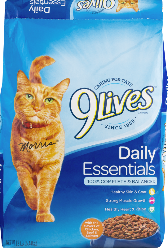 9Lives Daily Essentials Cat Food Chicken, Beef & Salmon 9Lives ...