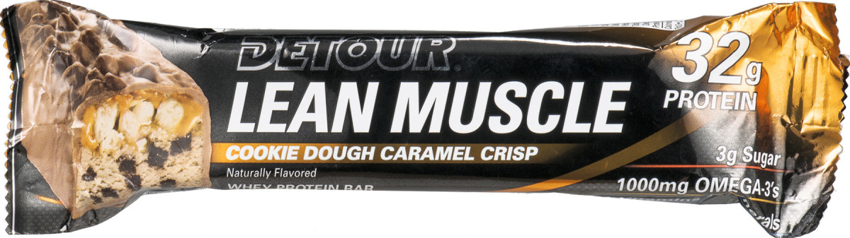 Detour Lean Muscle 32g Protein Whey Proten Bar Cookie Dough Caramel ...