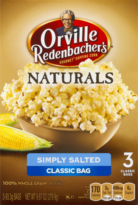 Orville Redenbacher's Gourmet Popping Corn Naturals Simply Salted ...