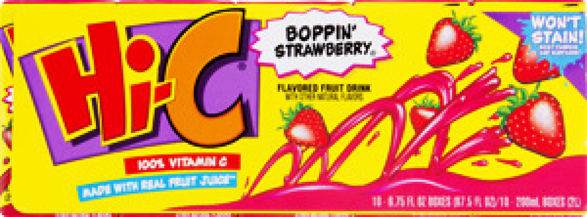 Hi-C Boppin' Strawberry Fruit Juice Boxes- 10 PK Hi-C(25000008054 ...