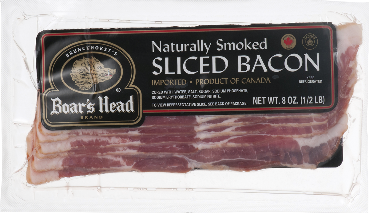 Boar's Head Naturally Smoked Sliced Bacon Boar's Head(42421225785 ...