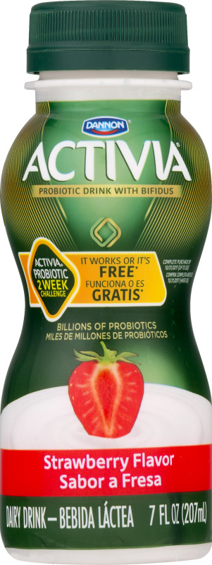 Dannon Activia Probiotic Drink With Bifidus Strawberry Dannon ...