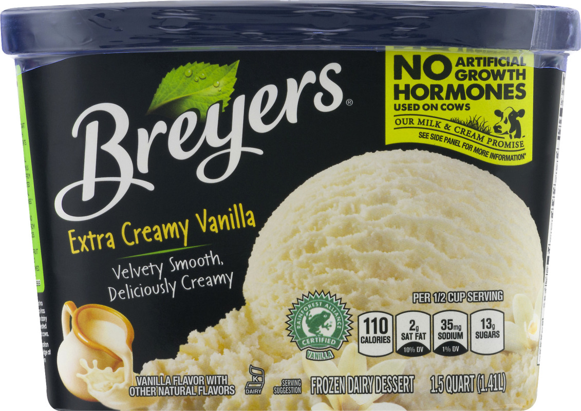 Breyers Extra Creamy Vanilla Frozen Dairy Dessert Breyers 77567250049