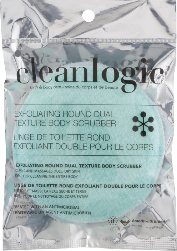 Cleanlogic Exfoliating Round Dual Texture Body Scrubber Cleanlogic ...