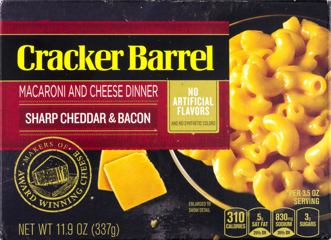 Cracker Barrel Macaroni And Cheese Dinner Sharp Cheddar & Bacon Cracker ...