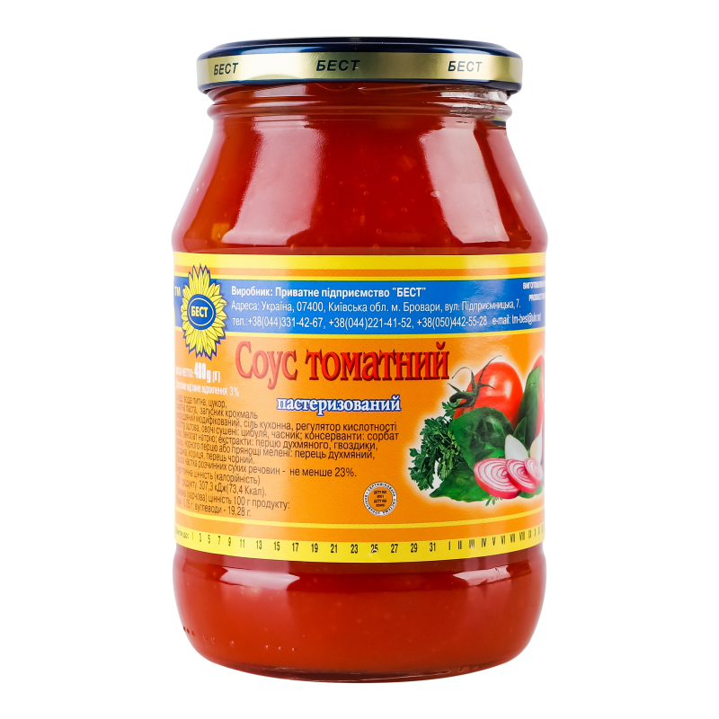 Соус томатный Бест с/б 480г Бест(14820034220952): купить в интернет ...