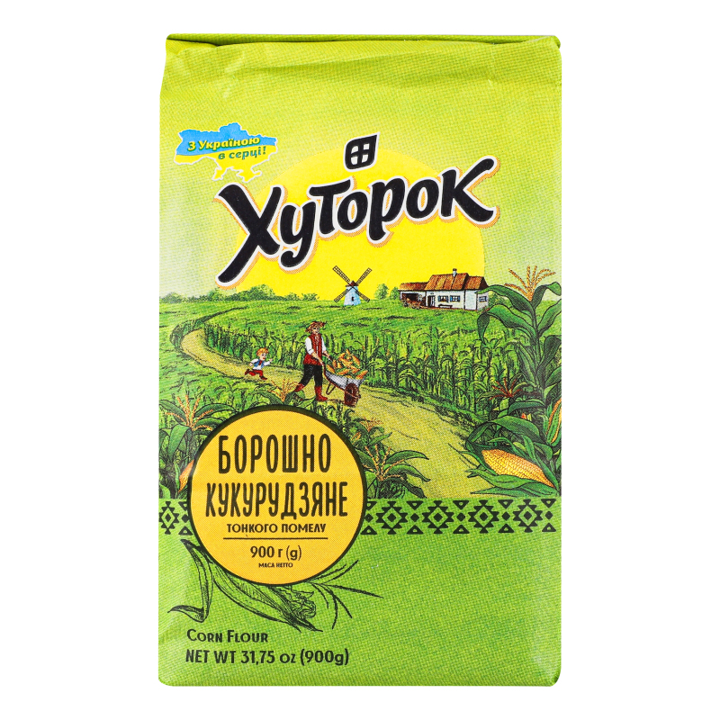 Мука кукурузная тонкого помола Хуторок м/у 900г Хуторок(4820211663605 ...